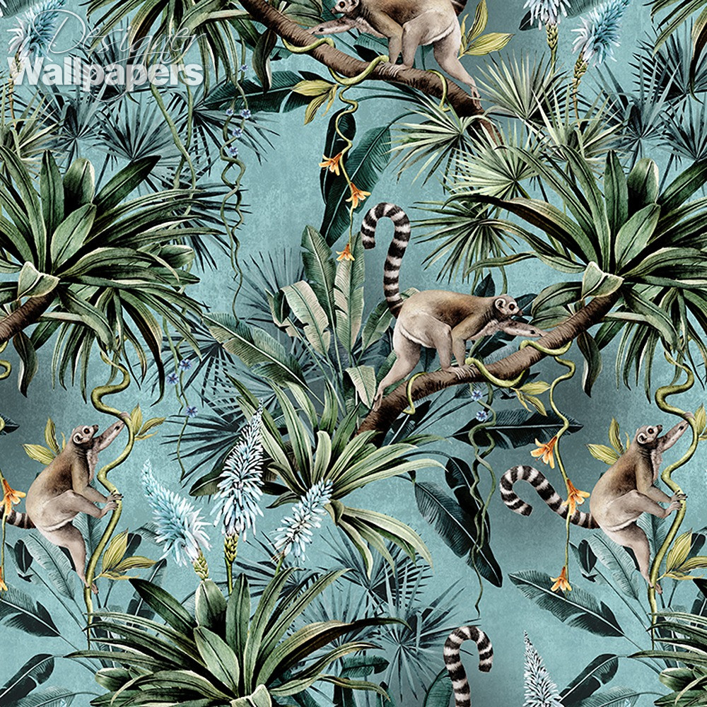 Avalana LEAPING LEMURS - Next Day Delivery | Designer Wallpapers